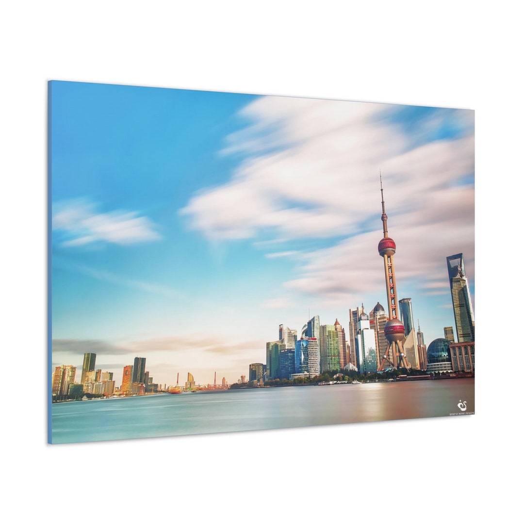 Shanghai Urban City River China Coast Skyline - Etsy
