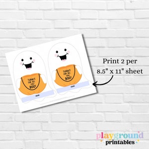 Printable Editable Halloween Teacher Ghost Gift Card Holder Thanks for ...