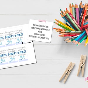 Editable I Hope Your Summer Bubbles With Fun, Bubble Gift Tag, Summer ...