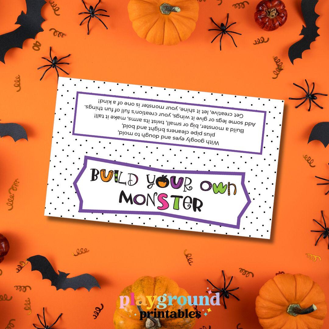 Build Your Own Monster Kit 6.5" Bag Topper, Halloween Class Craft ...