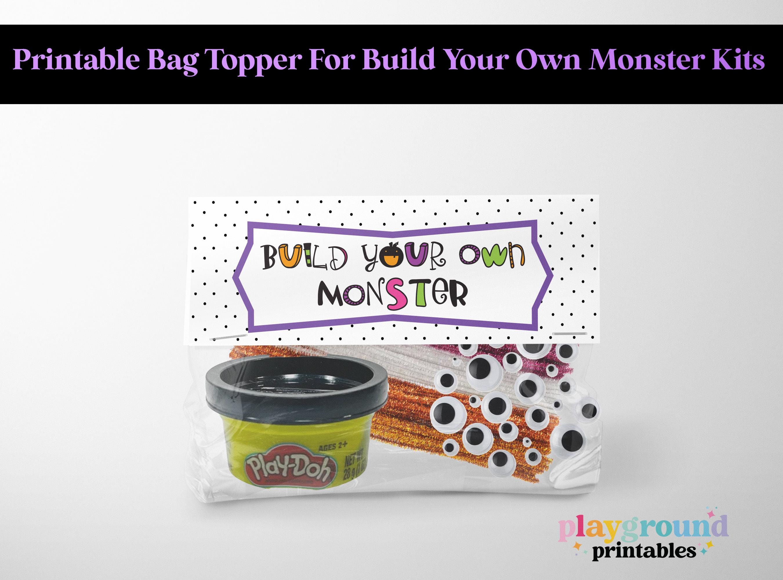 Build Your Own Monster Kit 6.5" Bag Topper, Halloween Class Craft ...