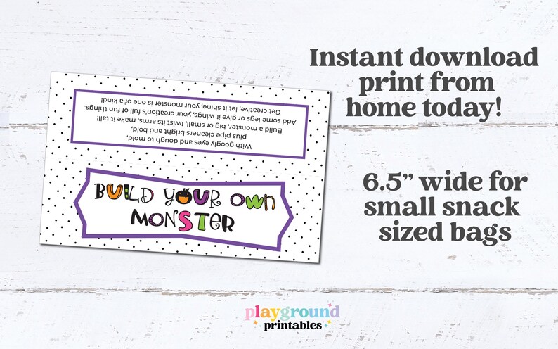 Build Your Own Monster Kit 6.5" Bag Topper, Halloween Class Craft ...