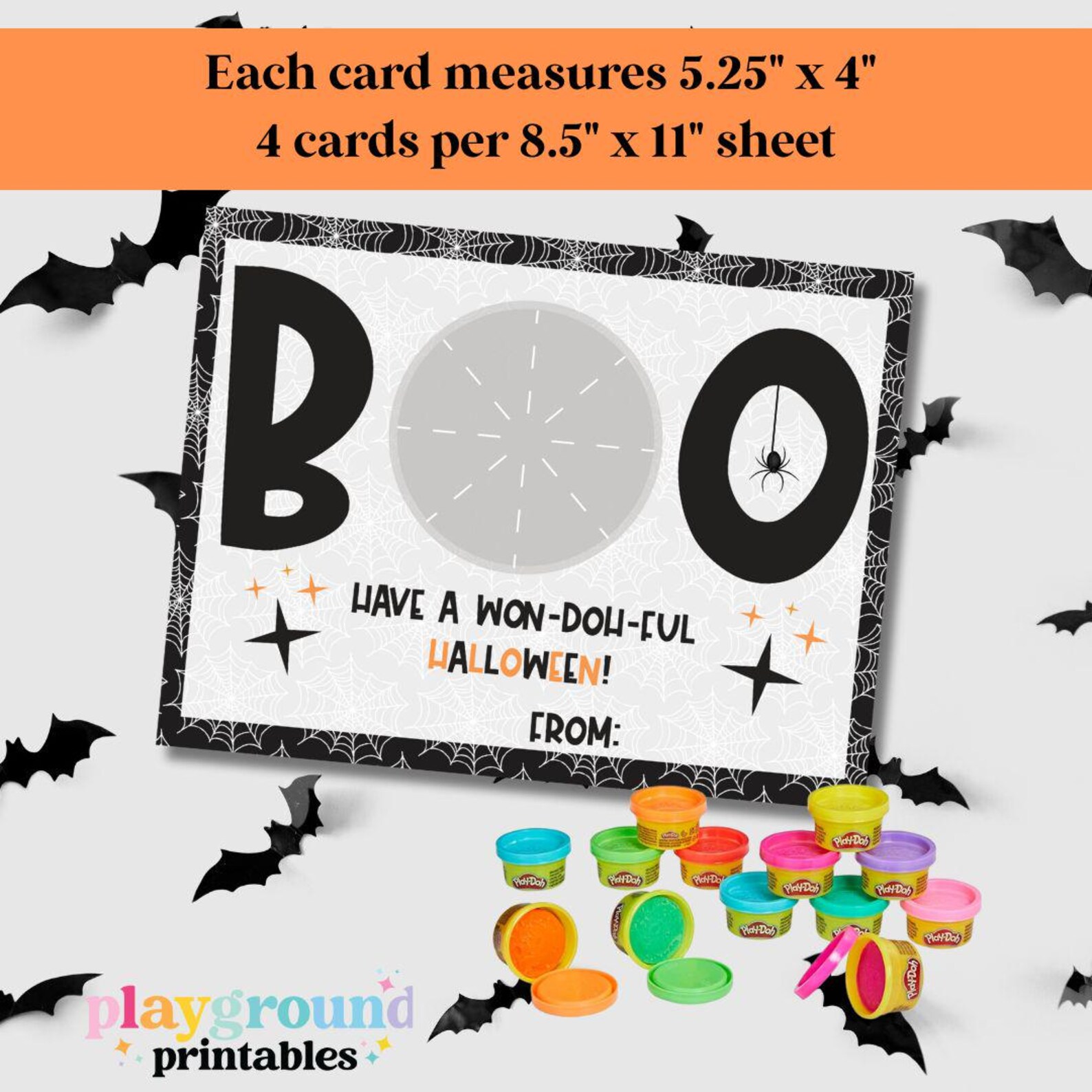 Boo Have A Won-doh-ful Halloween Printable Halloween Classmate Gift ...