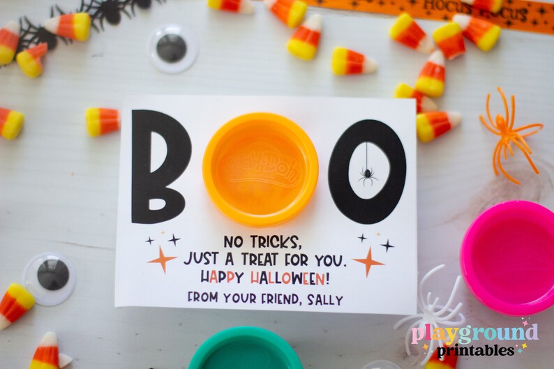 No Tricks Just a Treat for You Printable Halloween Classmate Gift, PTA ...