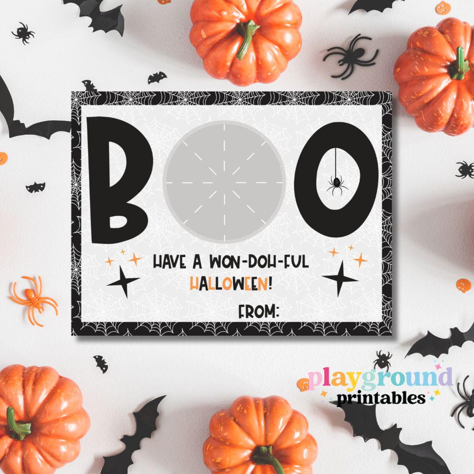 Boo Have A Won-doh-ful Halloween Printable Halloween Classmate Gift ...