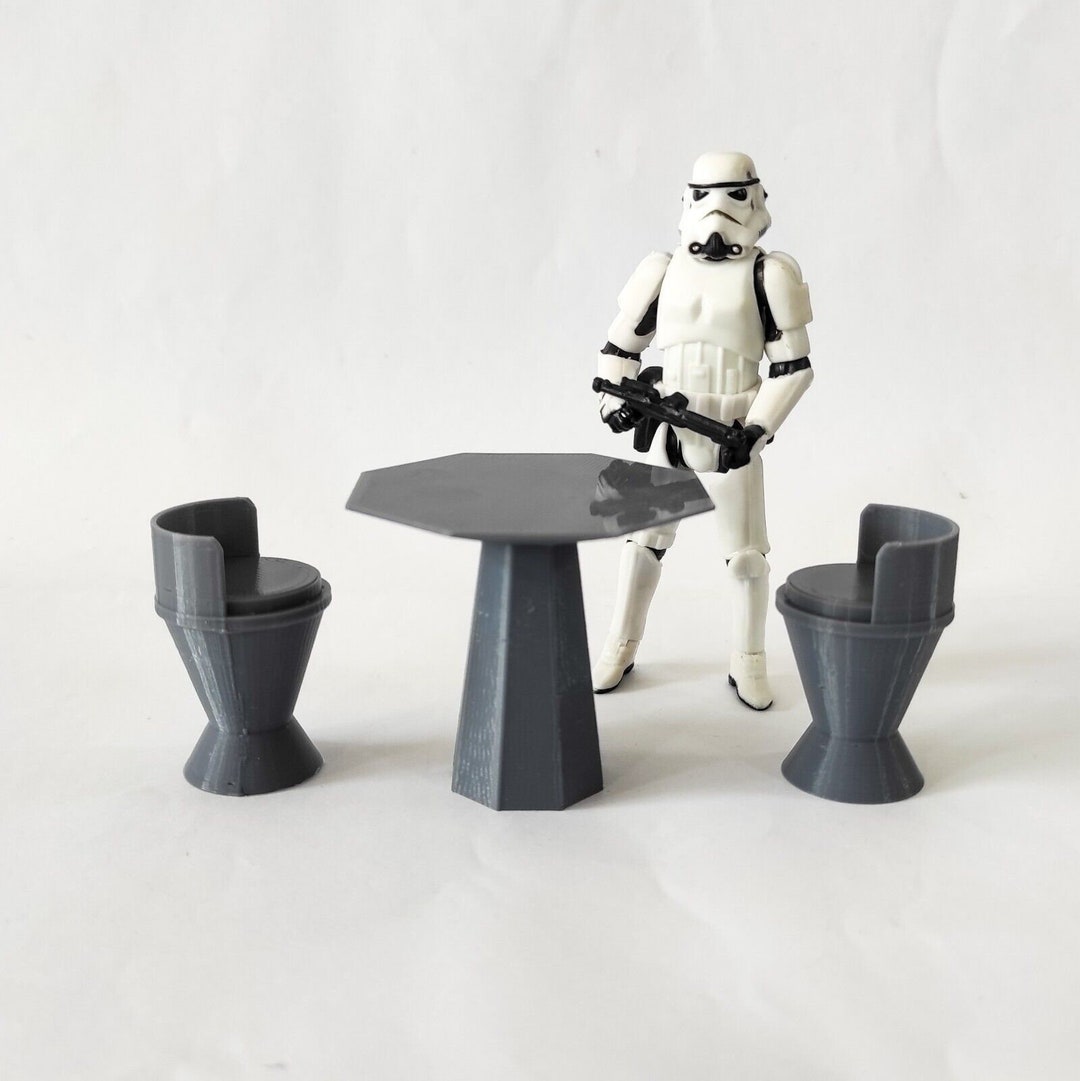 Star MOS Pelgo Cantina Table and Stool FOR 3.75 Inch (1:18) Figure ...