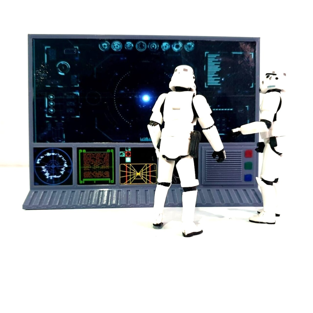 Custom Wall COMPUTER SCREEN for 3.75in Figure Sci Fi Acid Rain DIORAMA ...