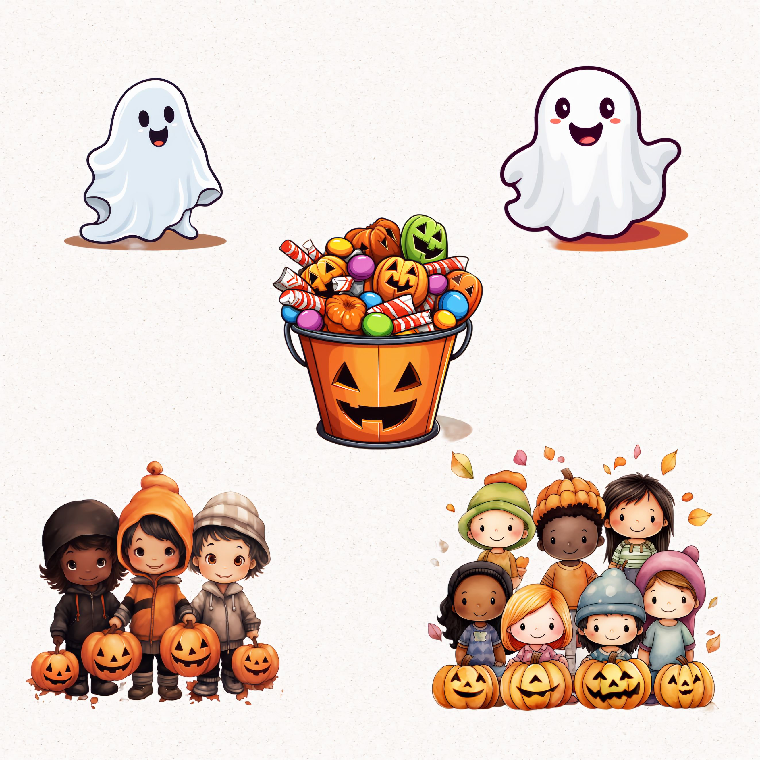 Halloween Themed Clipart Bundle, Instant Download, School, Children ...