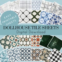 Dollhouse Subway Metro Tiles, Miniatures, Easy Printable A4 Sheets 1:12 ...