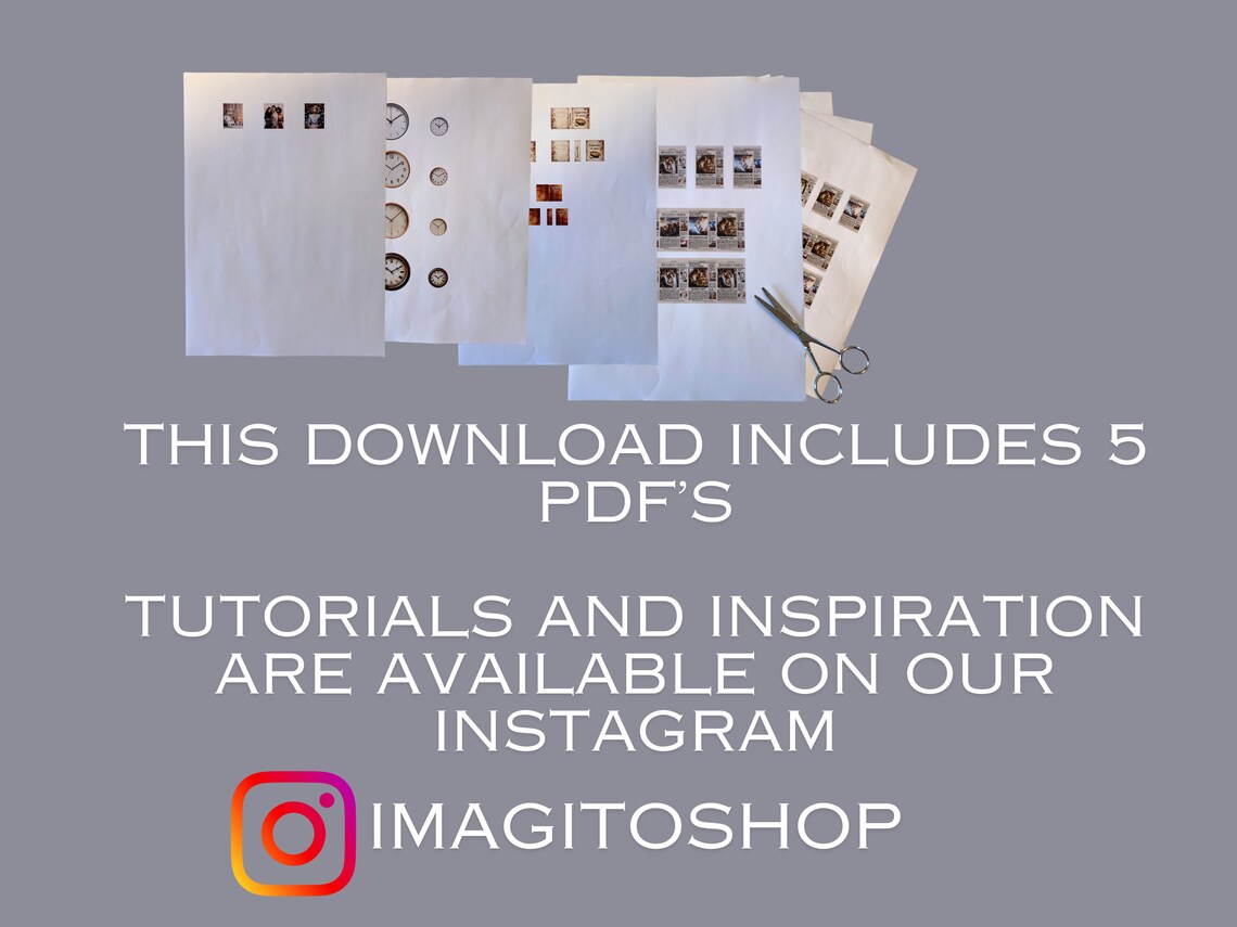 Dollhouse Digital Download 1:12 Miniature Clocks, Magazines, Calendar ...