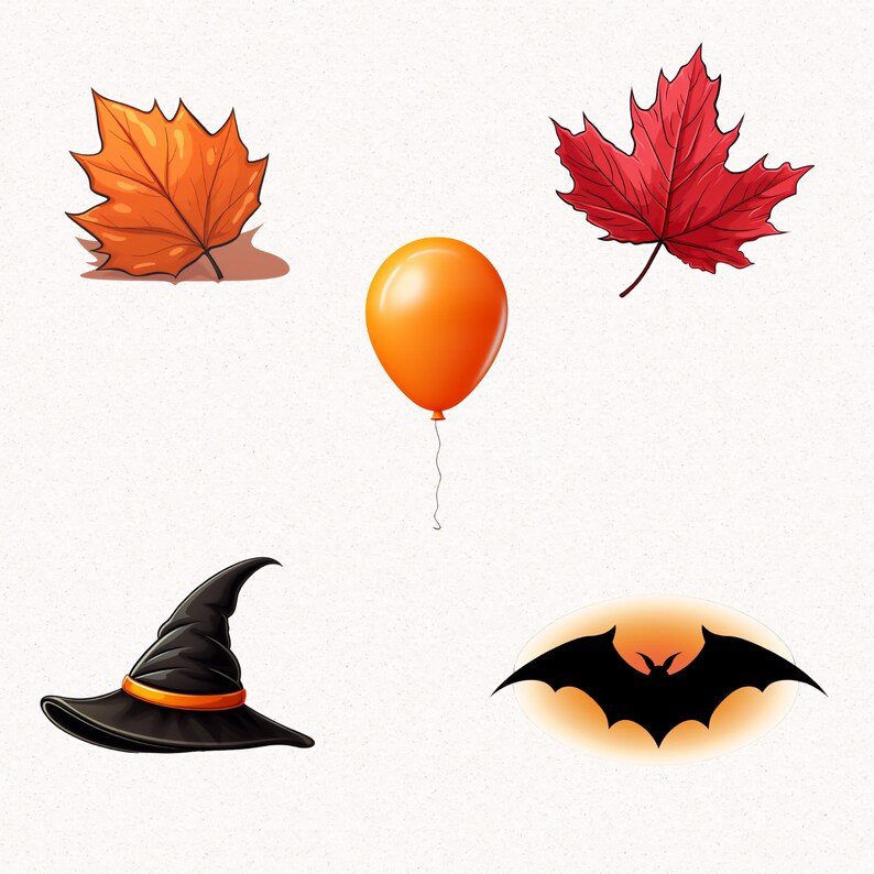 Halloween Themed Clipart Bundle Instant Download School - Etsy