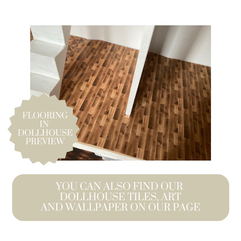 Dollhouse Miniatures Flooring, Printable A4 Sheets, Digital Instant ...