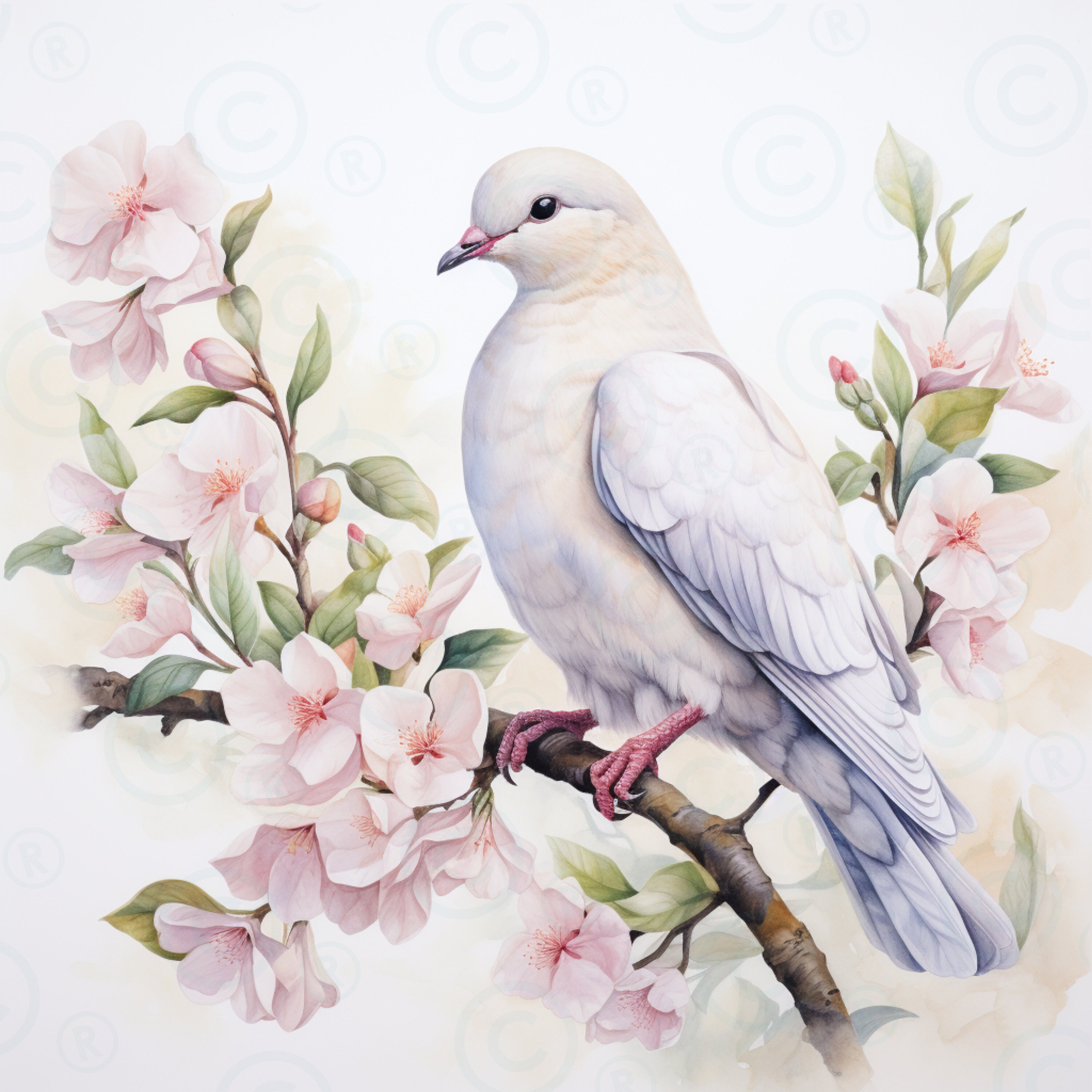 17 Bundle Digital Watercolours Doves Aquarell Tauben - Etsy