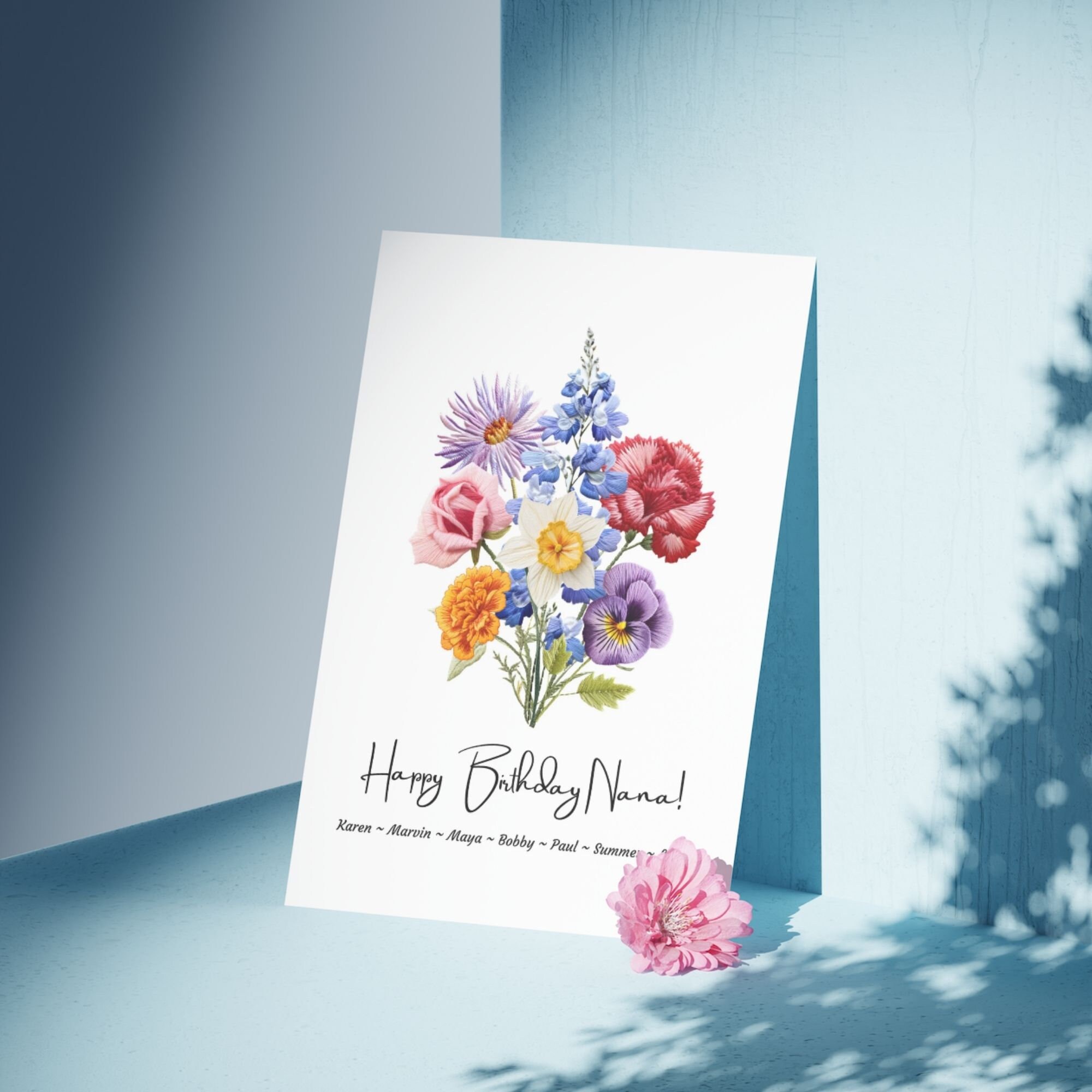 Personalized Mom's Garden Art Print Custom Birth Month Flower ...
