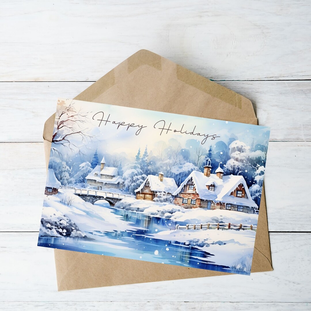 Christmas Card Winter Holidays Digital Download Printable Christmas ...