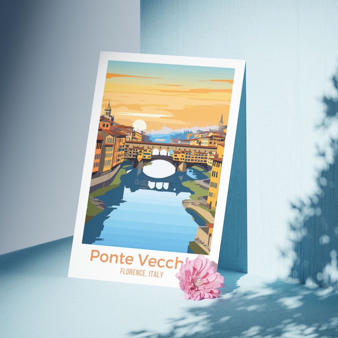 Ponte Vecchio Florence Travel Art Print Italian Cityscape Printable ...