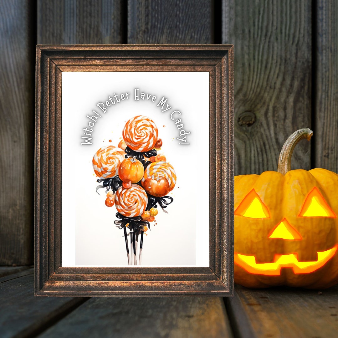 Halloween Candy Poster Printable Halloween Trick or Treat Sign Passing ...