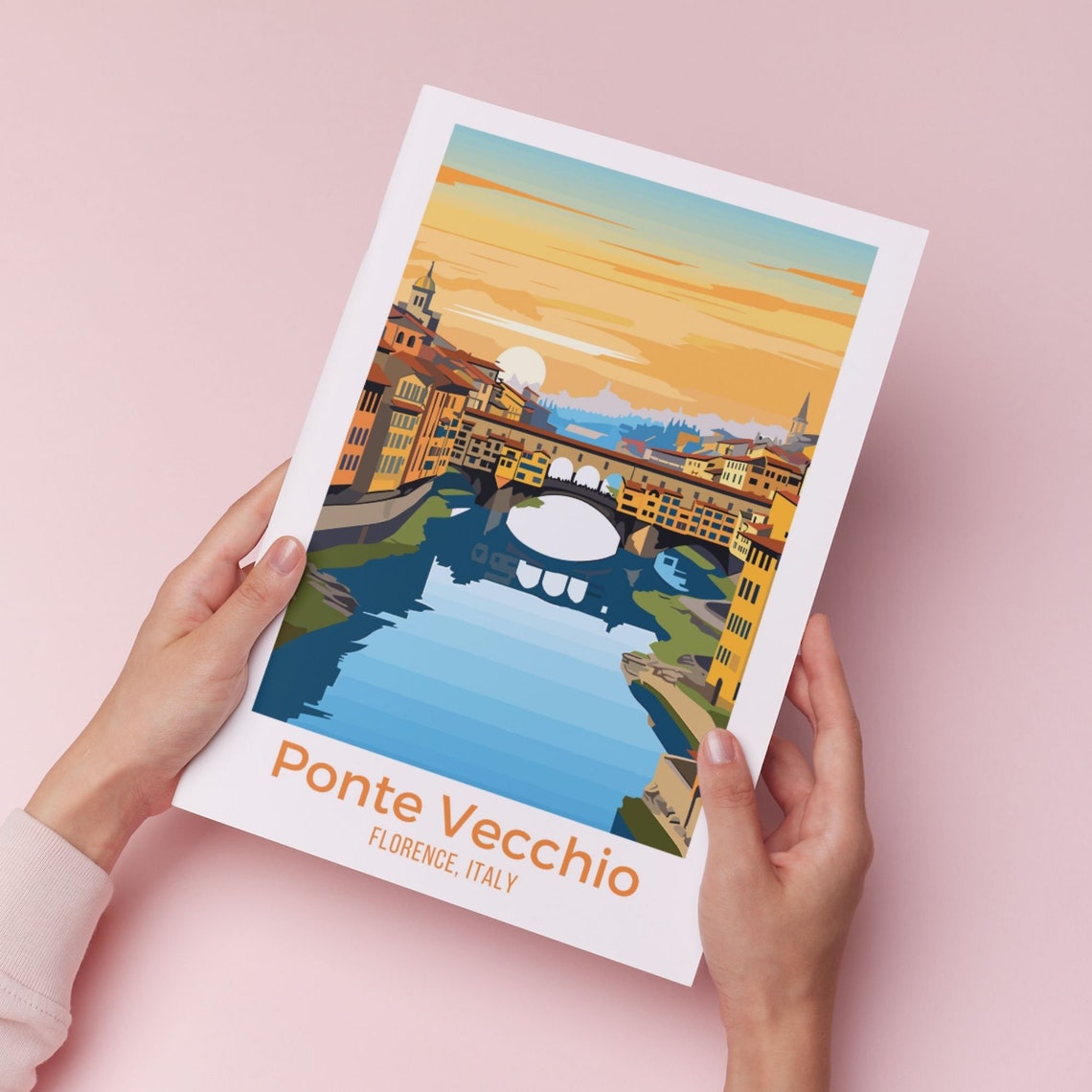 Ponte Vecchio Florence Travel Art Print Italian Cityscape Printable ...