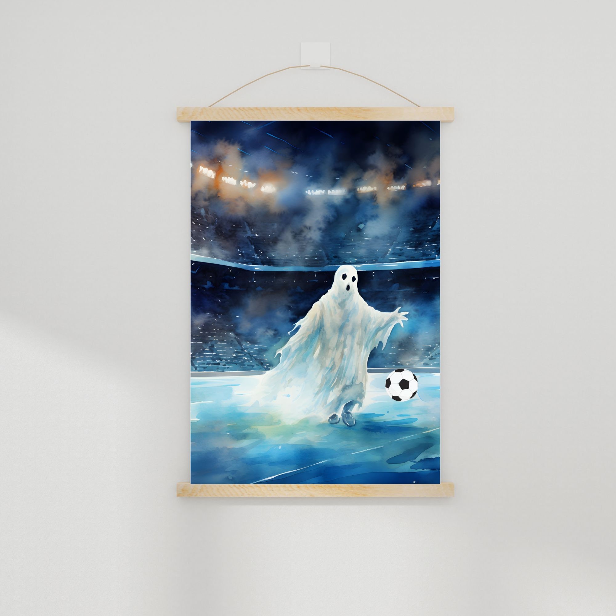 Ghost Playing Soccer Printable Instant Digital Download Football Ghost ...