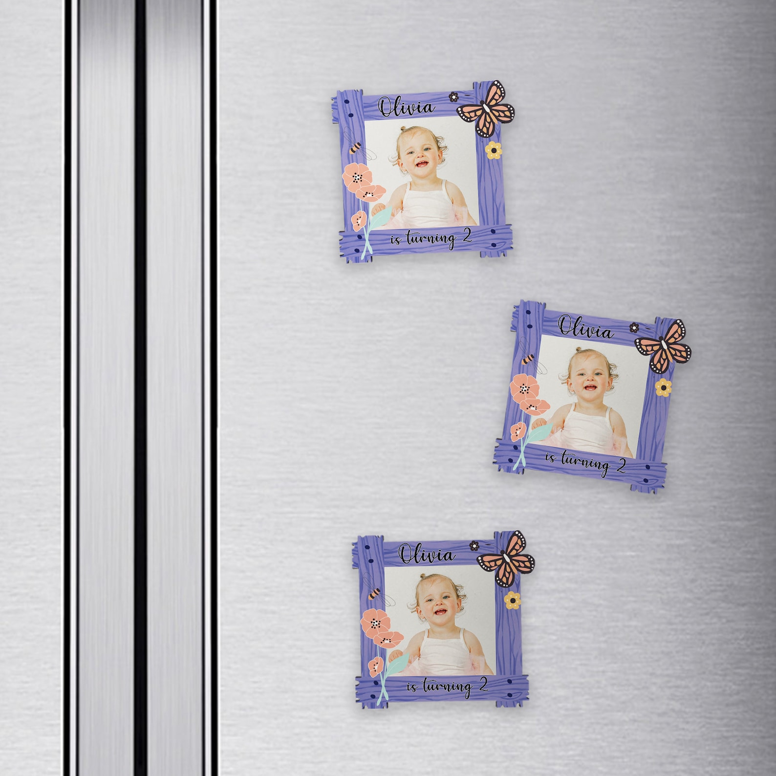 Custom Princess Theme Photo Magnet Birthday Party Favor, Princess ...