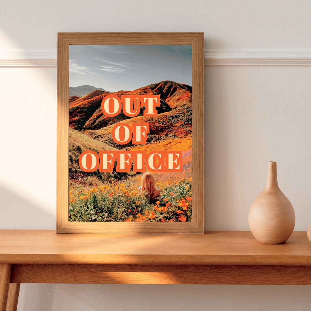 Out of Office Wall Art, Retro Photo Art Print, Retro Photograph Prints ...