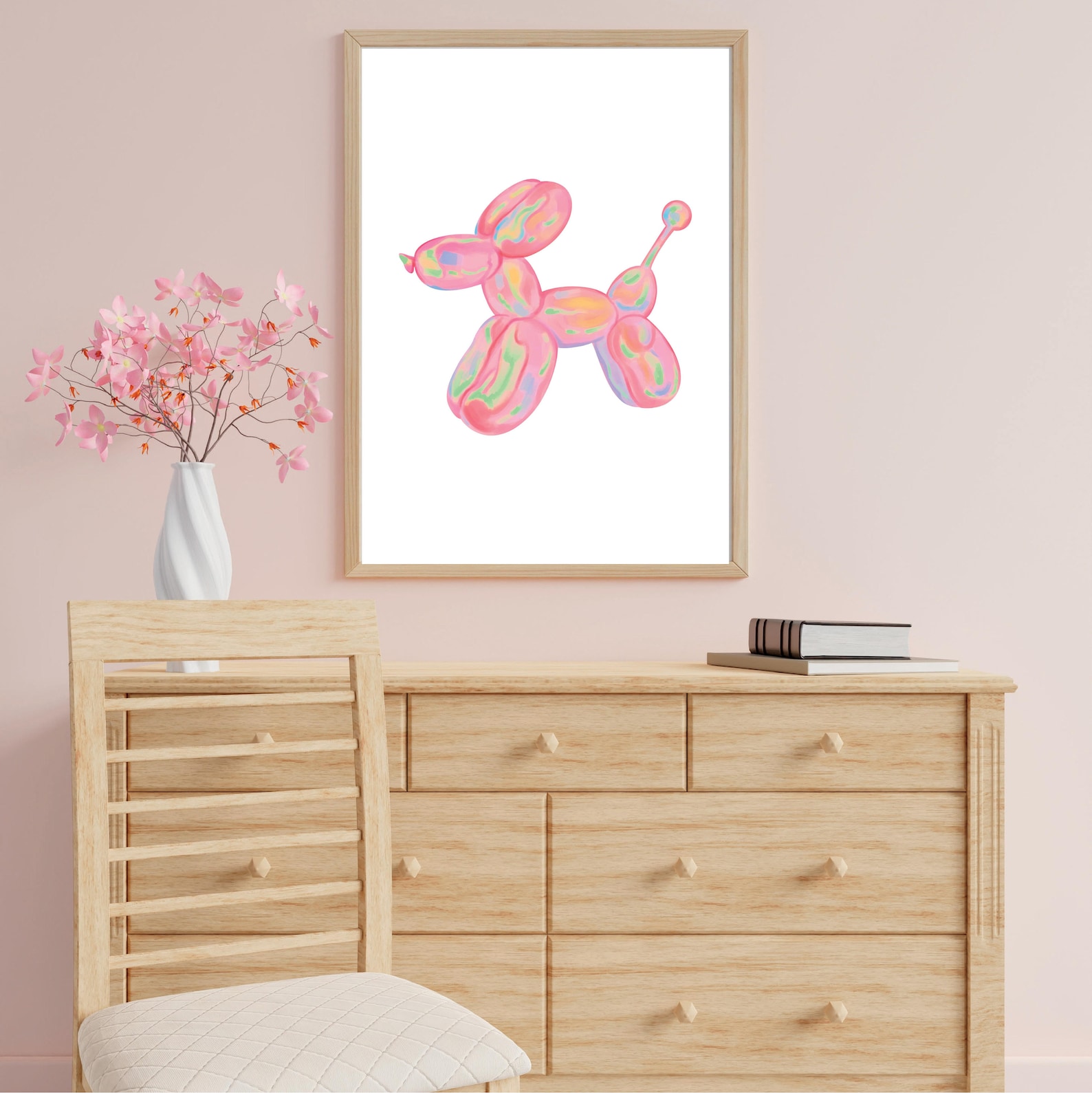 Balloon Dog Print, Dog Print. Dog Poster, Funny Dog Gift, Nursery Print ...