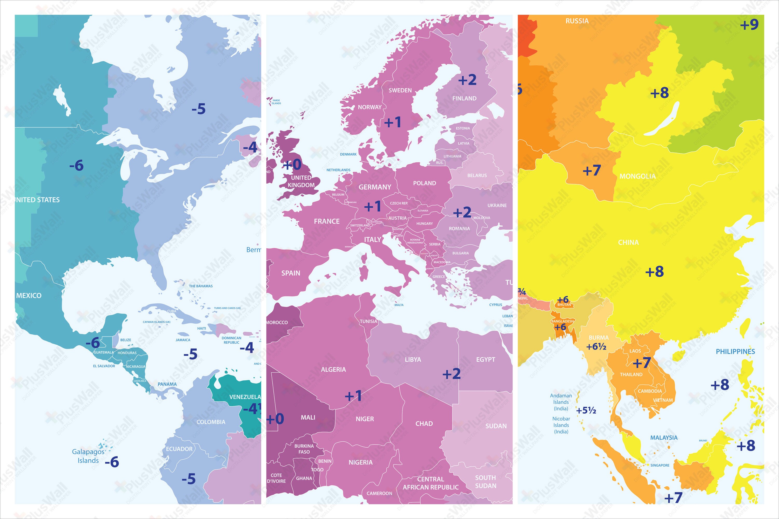 Worldwide Map Of Local Time Zones Wallpaper Peel And Stick Wallpaper Worldwide Map Of Local Time Zones Wallpaper Peel And Stick Wallpaper