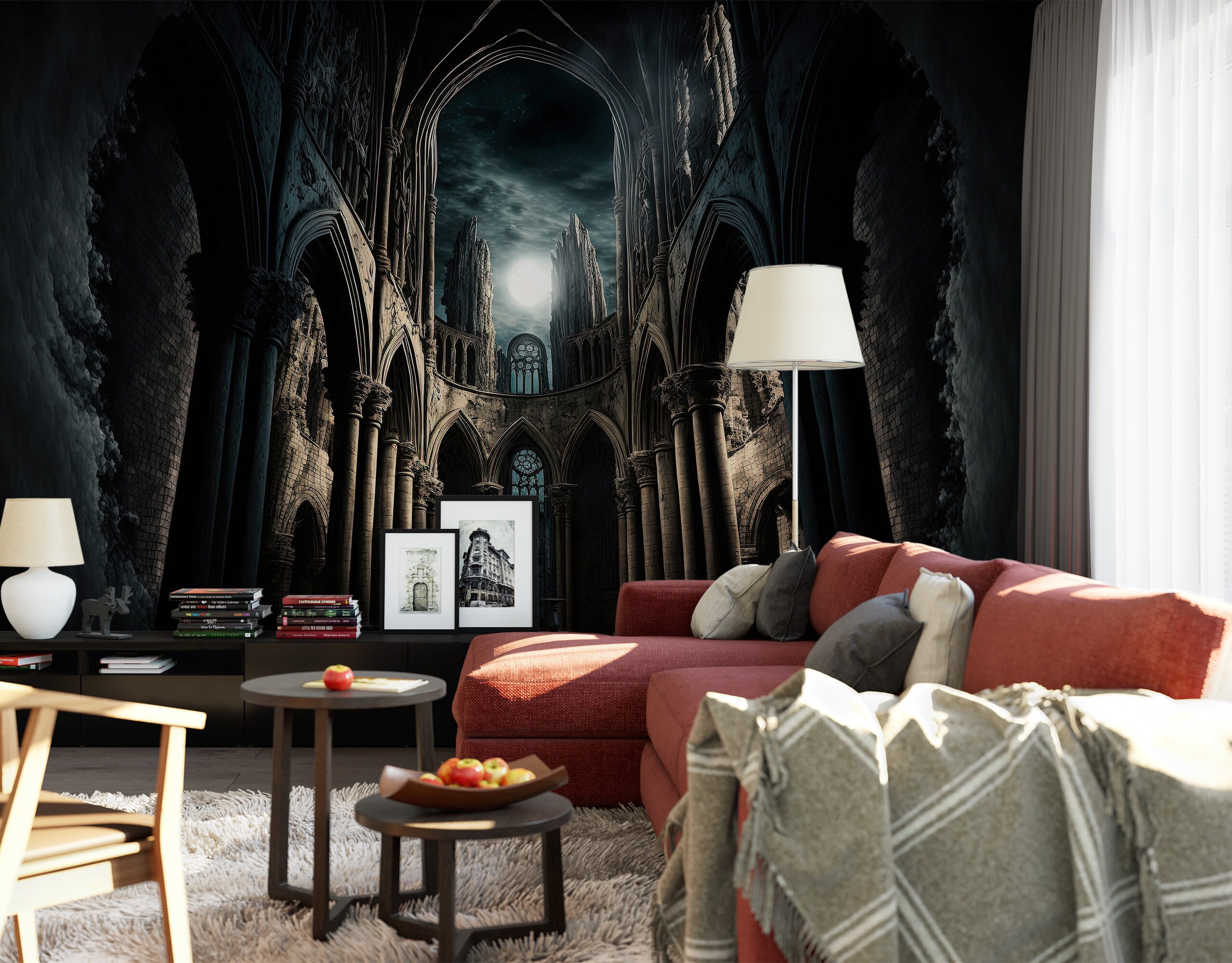 Old Gothic Church Ruin Wallpaper, Gothic Style Mural, Gothic Cathedral ...
