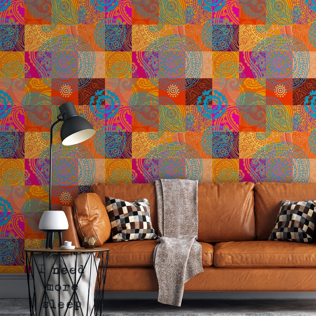 Abstract African Style Wallpaper Peel and Stick Self Adhesive Wall ...