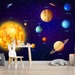 Solar System Wallpaper, Space Wallpaper, Kids Room Wallpaper ...