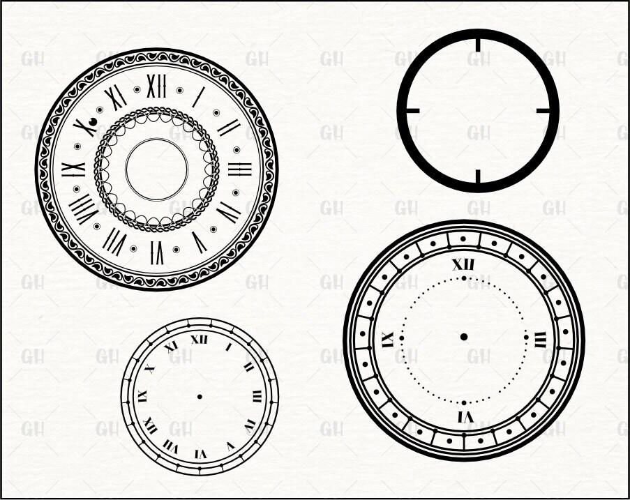 CLOCK FACE SVG Bundle Clock Face Clipart Clock Face Svg for - Etsy ...