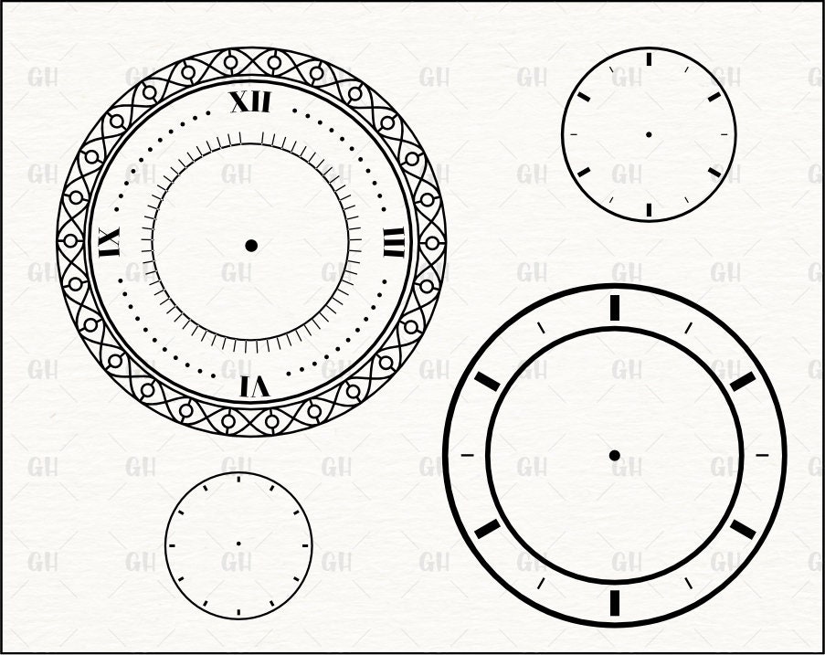 CLOCK FACE SVG Bundle Clock Face Clipart Clock Face Svg for - Etsy ...
