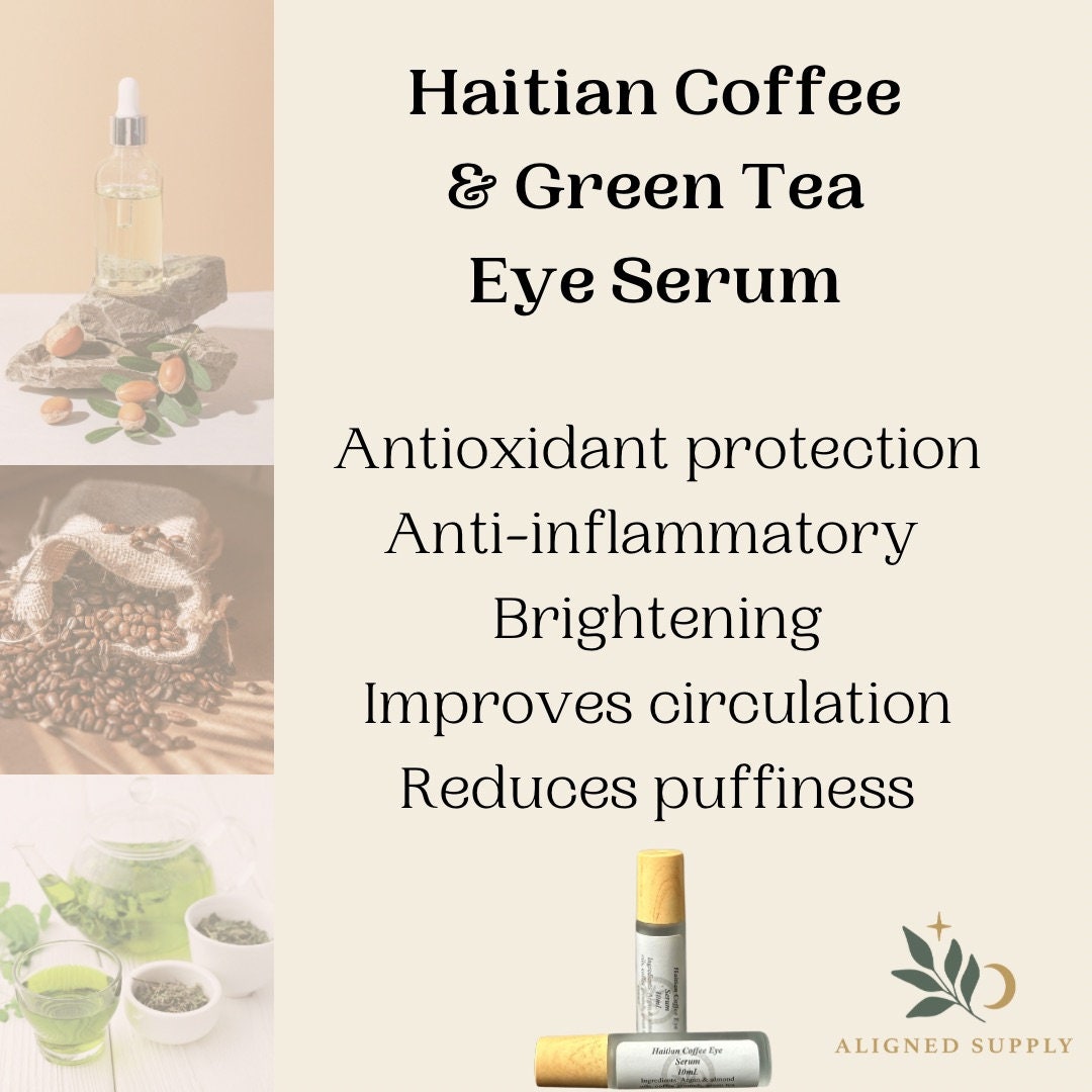 Haitian Coffee & Green Tea Eye Serum - Etsy