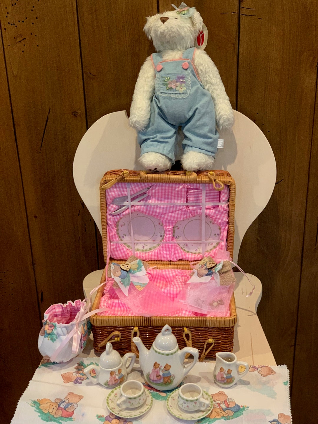 Picnic Bears Vintage Dillard's Astor Lane Child's Tea Party Tea Set - Etsy