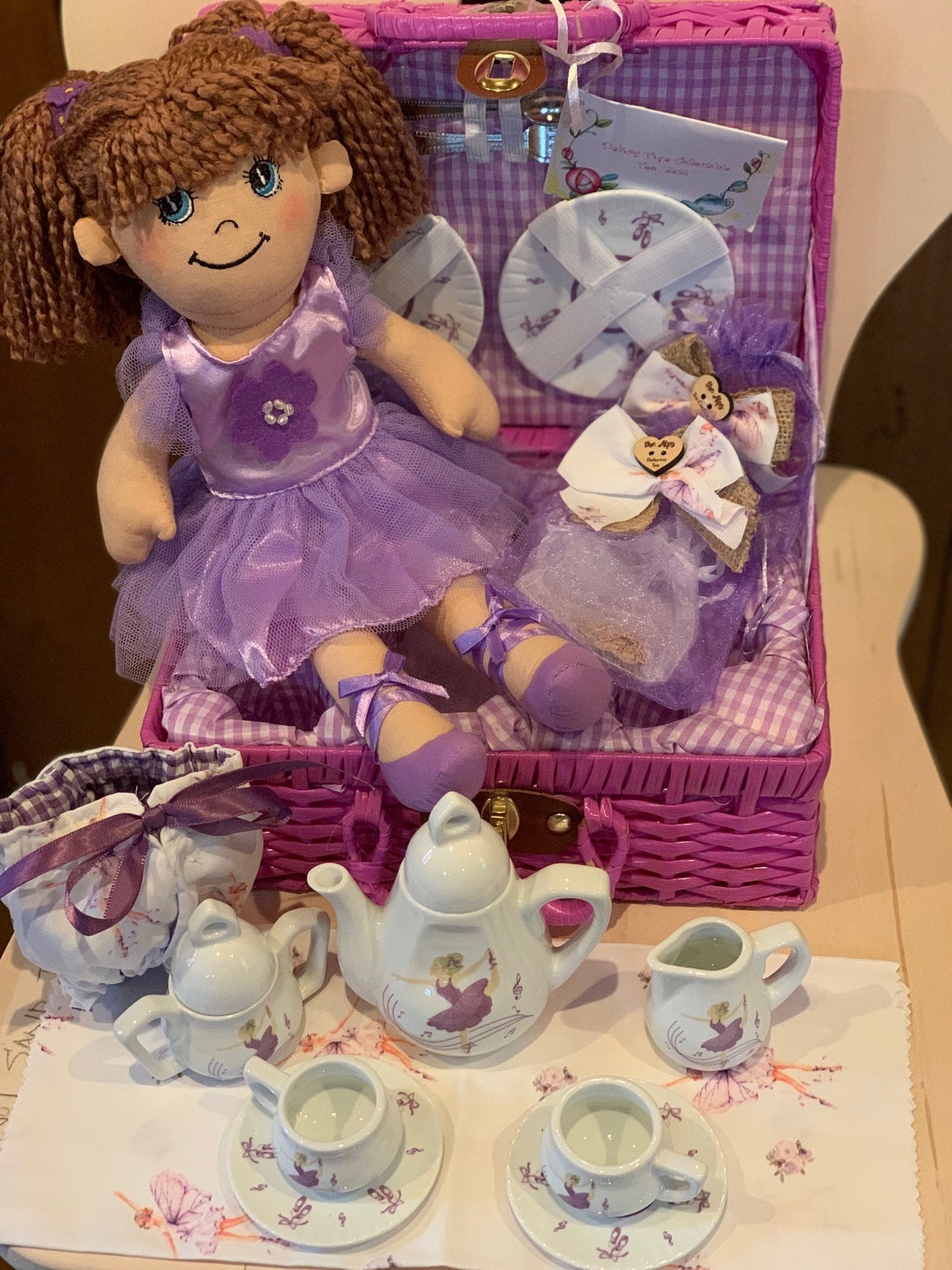 Purple Ballerina Delton Child's Tea Party Set - Etsy