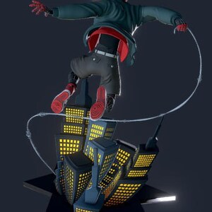 Spiderman Marvel Statue STL File, 3D Digital Printing STL File for 3D Printers, Movie Characters ...