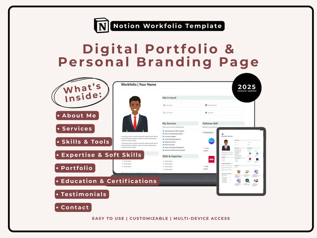 Minimalist Notion Workfolio | Digital CV, Portfolio & Personal Branding ...