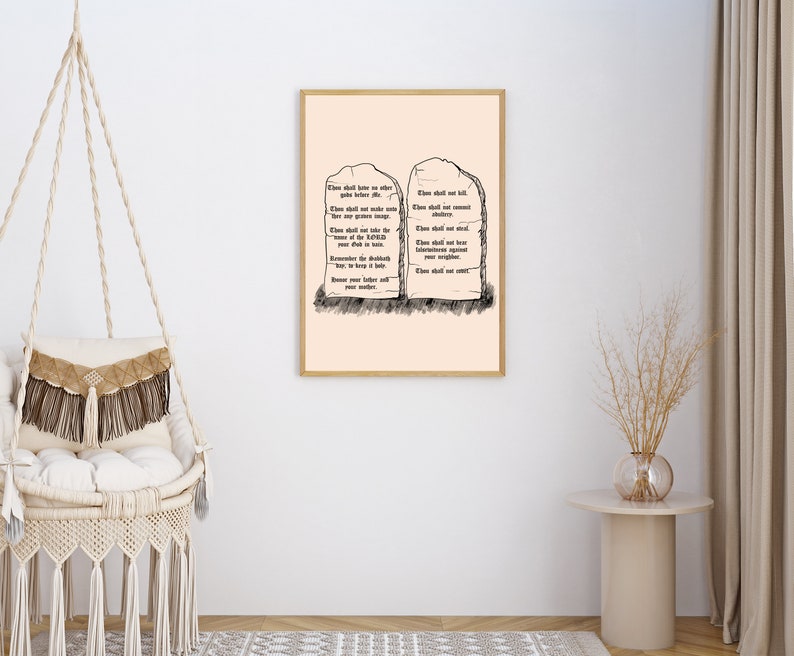 The Ten Commandments Sign DIGITAL DOWNLOAD Ten Commandments - Etsy