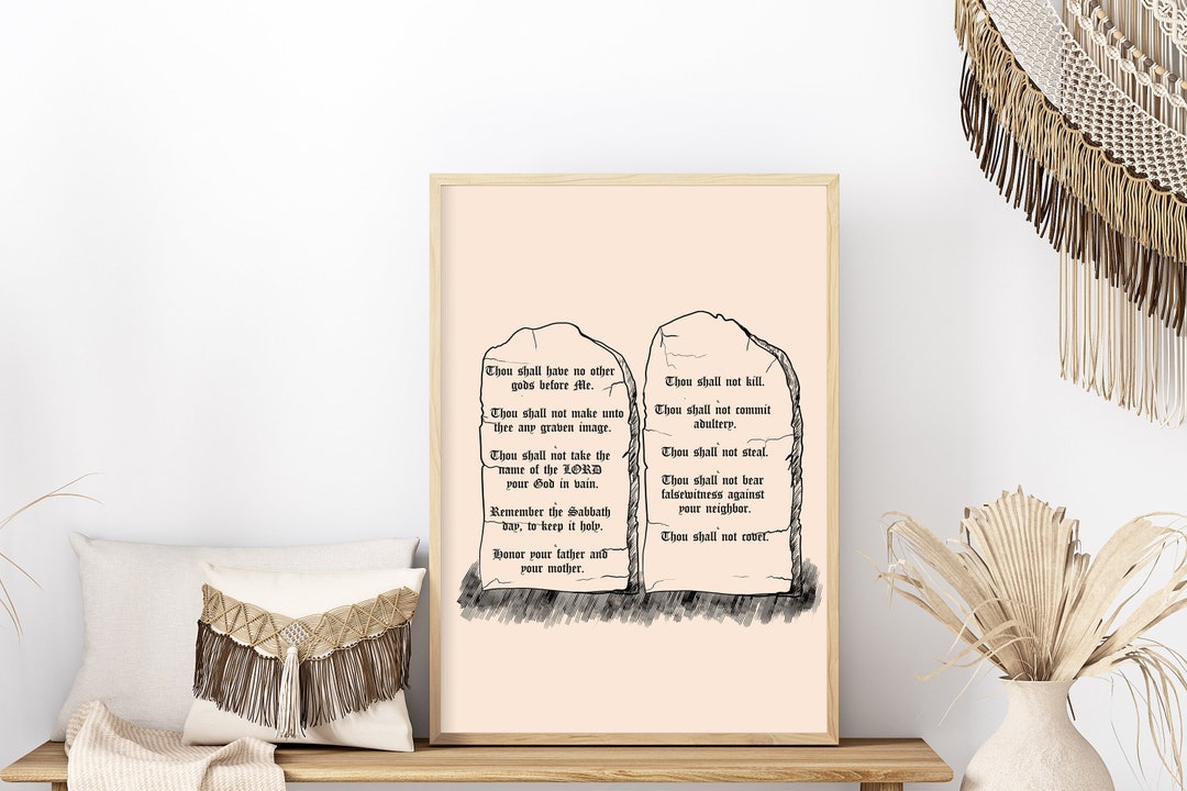 The Ten Commandments Sign DIGITAL DOWNLOAD Ten Commandments - Etsy