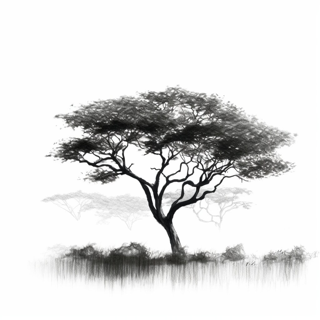 Acacia Tree Drawing