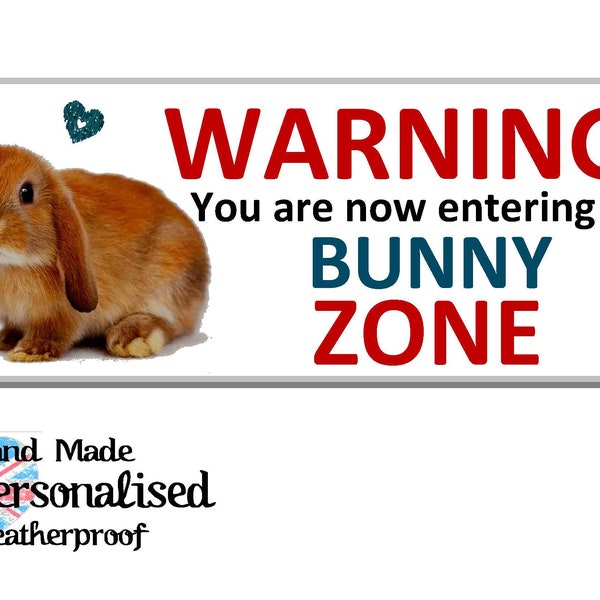 Warning Rabbit Sign - Etsy