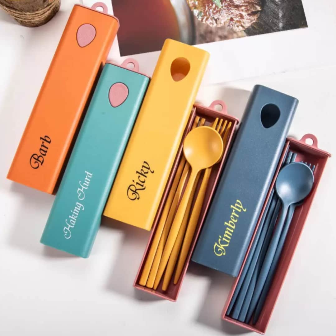Personalized Portable Cutlery Set Customized Cutlery Gift Picnic ...