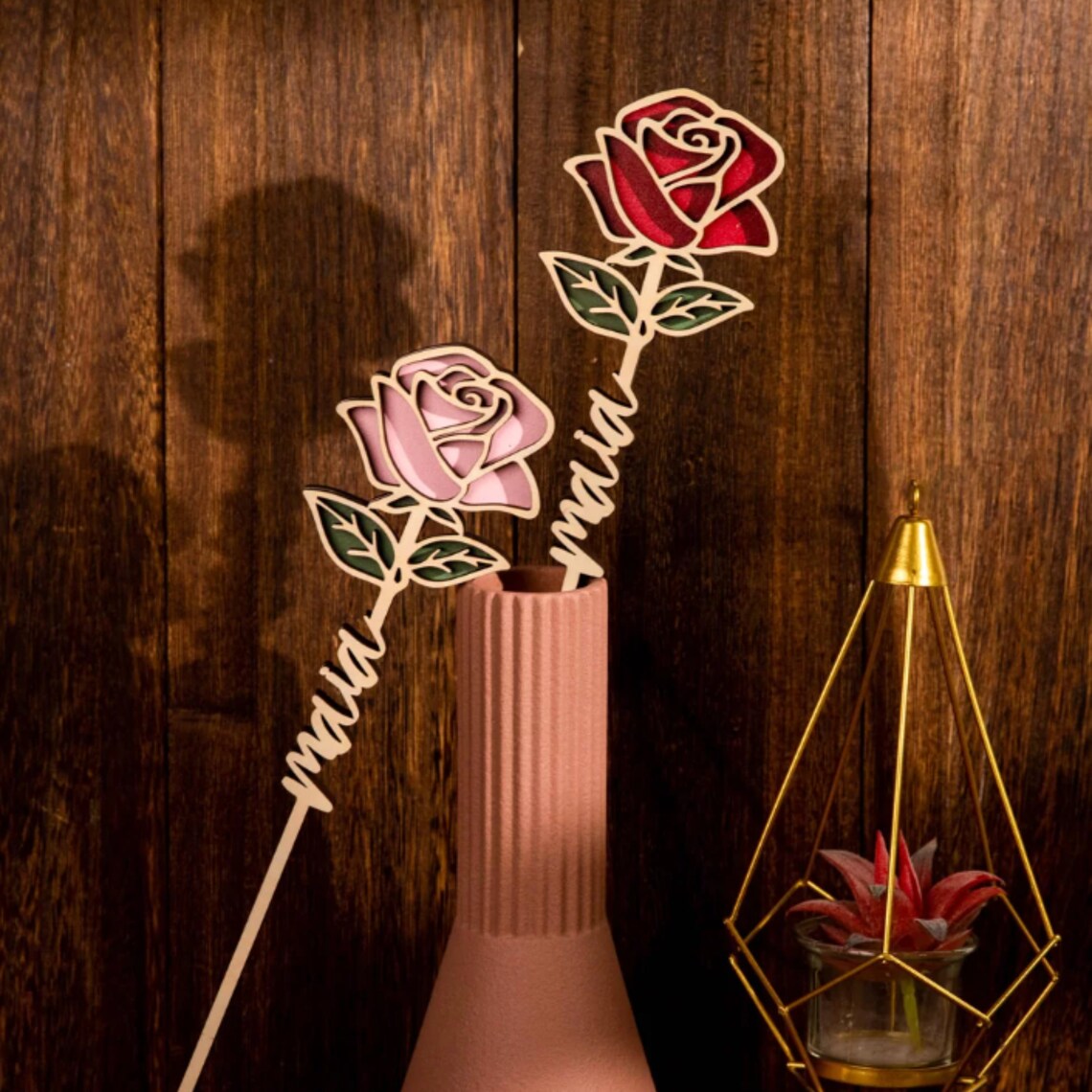 Personalized Birth Flower Wooden Decor Birth Month Flower Birth Flowers ...