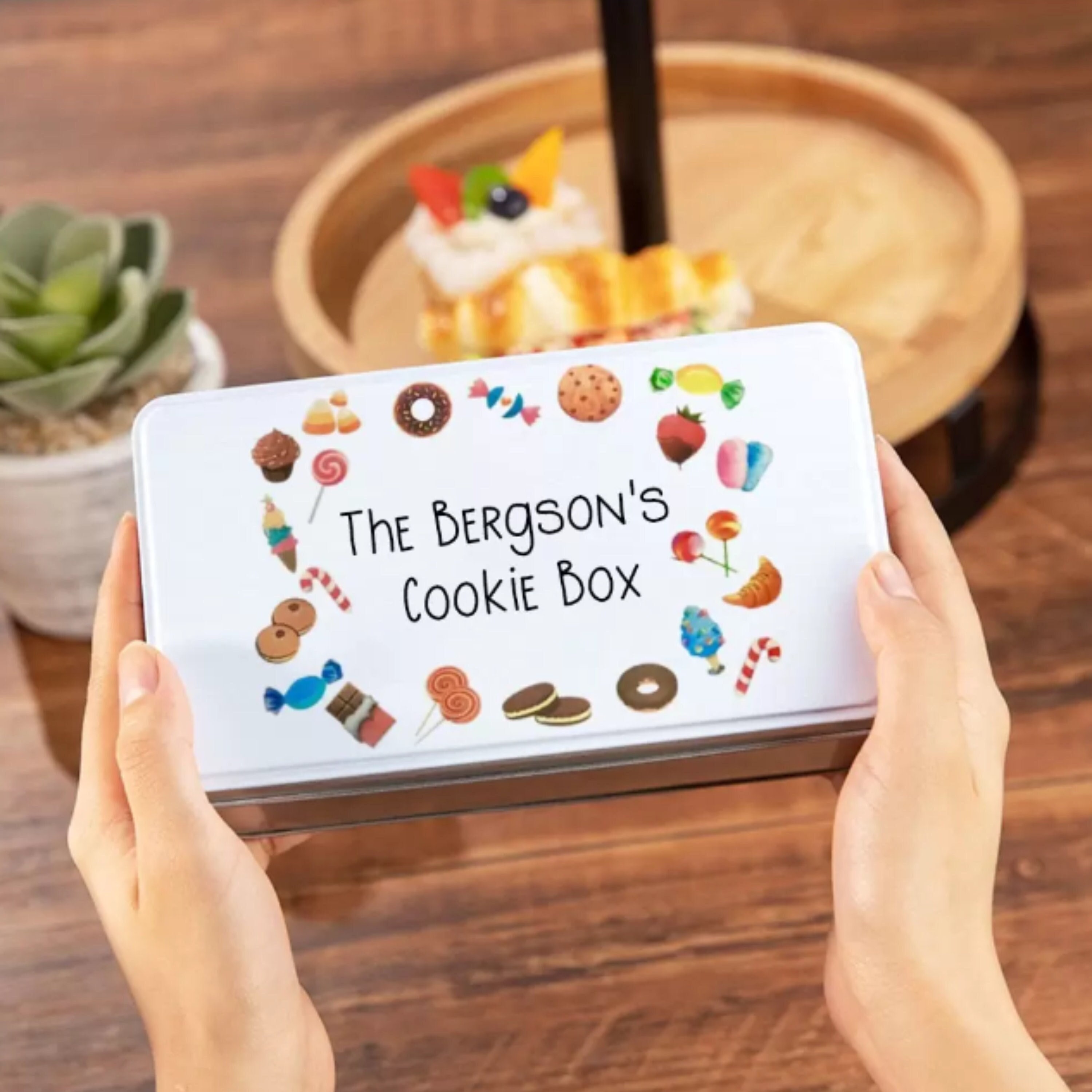 Customized Cookie Jar Tin Box With Name Gift for Baking Enthusiasts ...