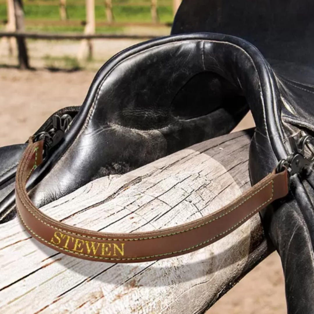 Custom Name Engraving Strap Personalized Gift for Equestrian Unique ...