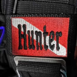 Personalized Scuba Dive Name Tag Custom Embroidered BCD Strap Gift for ...