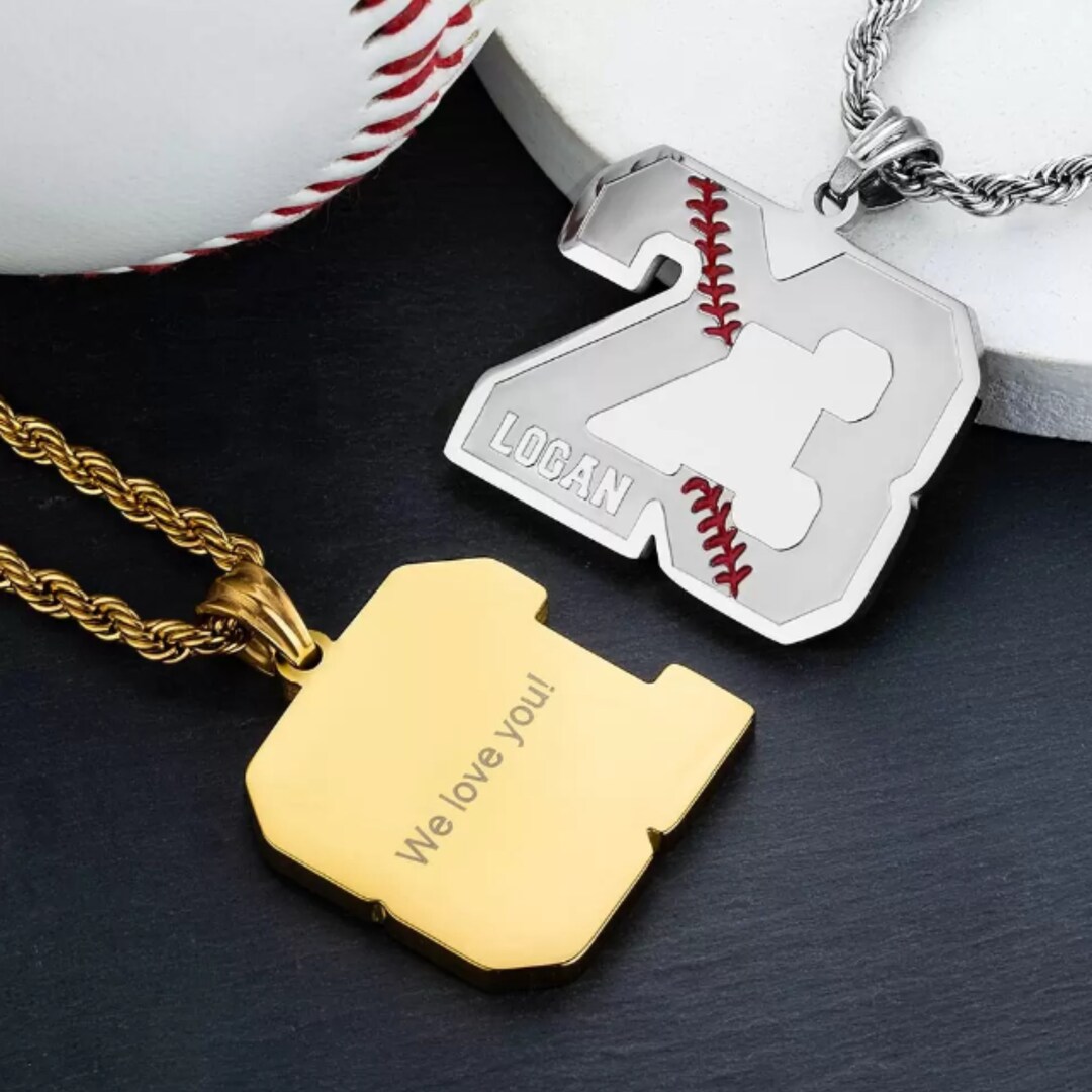 Personalized Baseball and Softball Sports Number Necklace Jewelry Gifts ...