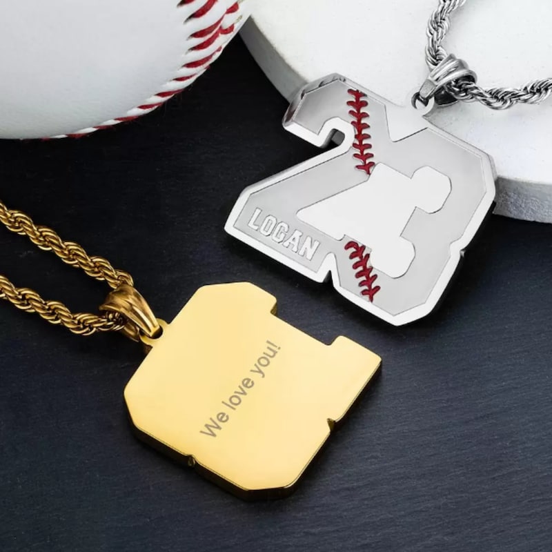 Baseball Necklace - Etsy