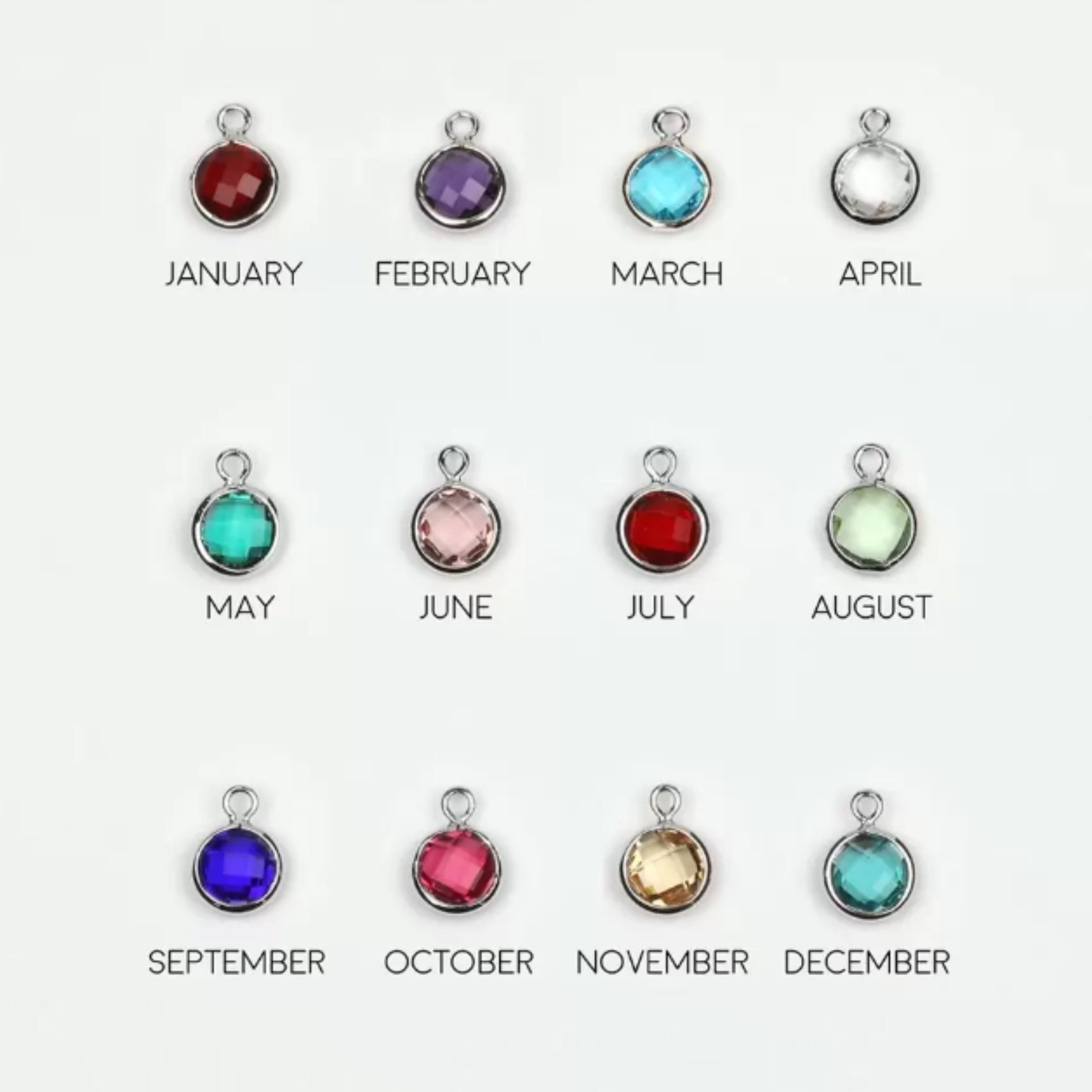 Customized Birth Flower Necklace With Engraved Name Sterling Silver ...