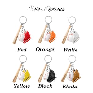 Personalized Mini Baseball Keychain Custom Engraved Name Bat Keyring ...